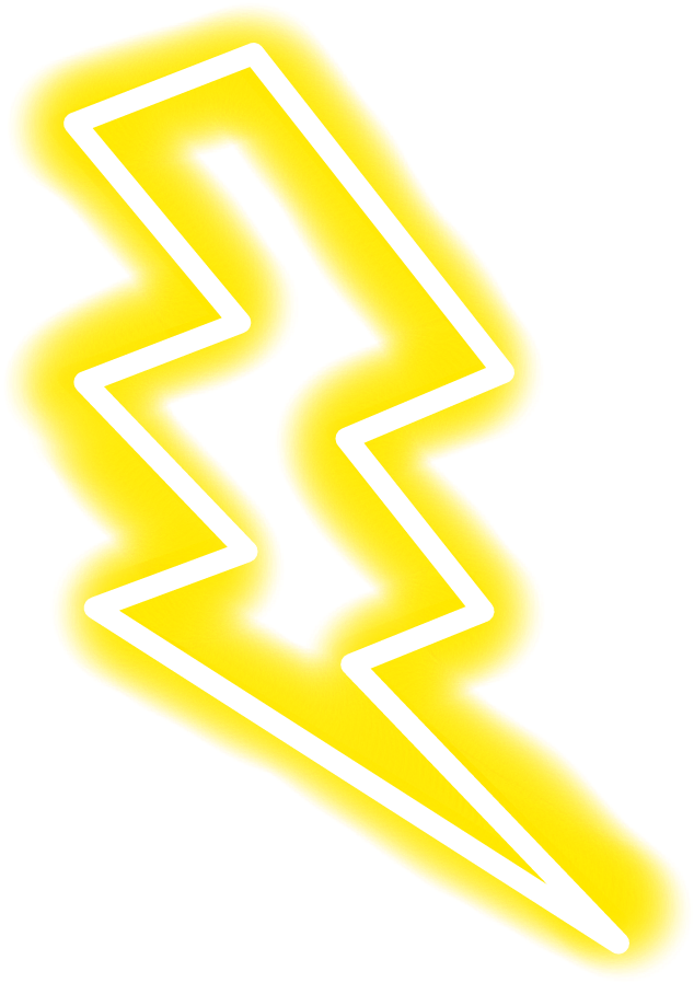 Download Transparent Neon Yellow White Lightning - Lightning Neon Png ...