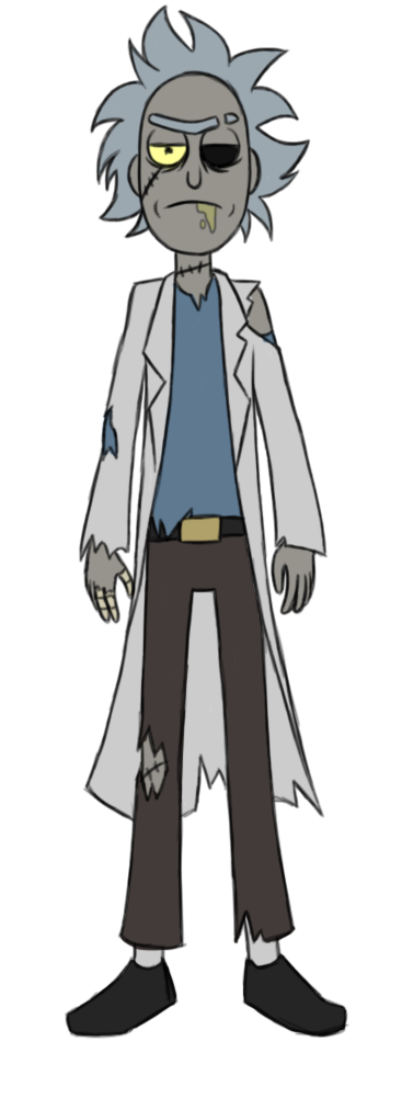 Download Zombie Rick - Drawing - Full Size PNG Image - PNGkit