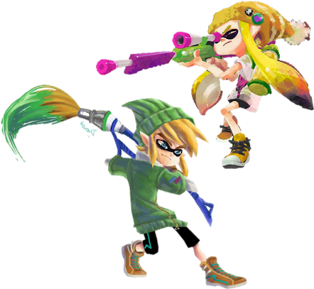 Download Photo - Splatoon Charger Pose - Full Size PNG Image - PNGkit