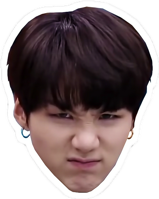 Download Report Abuse - Bts Suga Stickers Meme - Full Size PNG Image ...