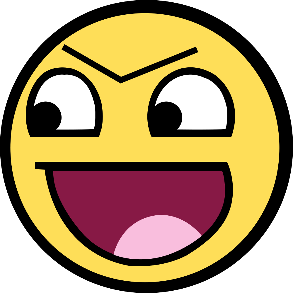 Download File - Badsmiley - Svg - Derp Awesome Face - Full Size PNG ...
