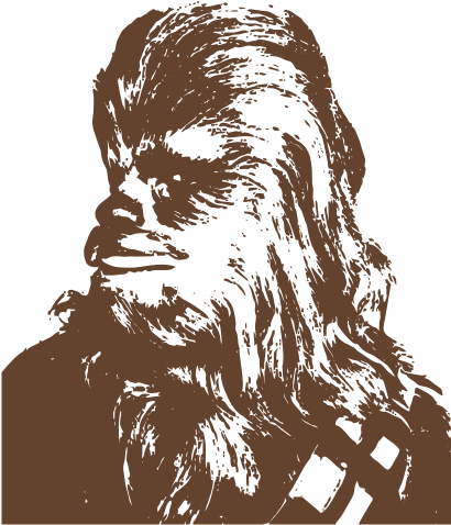 Download Chewbacca Black & White Png - Full Size PNG Image - PNGkit