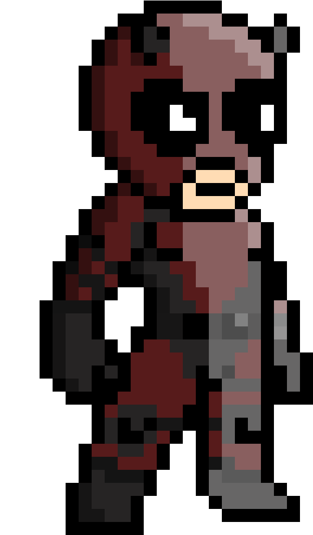 Download Daredevil - Pixel Art Deadpool - Full Size PNG Image - PNGkit