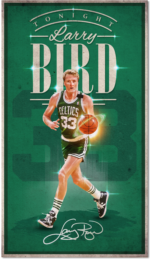 Download Transparent Nba Legends On Behance - Boston Celtics Larry Bird ...