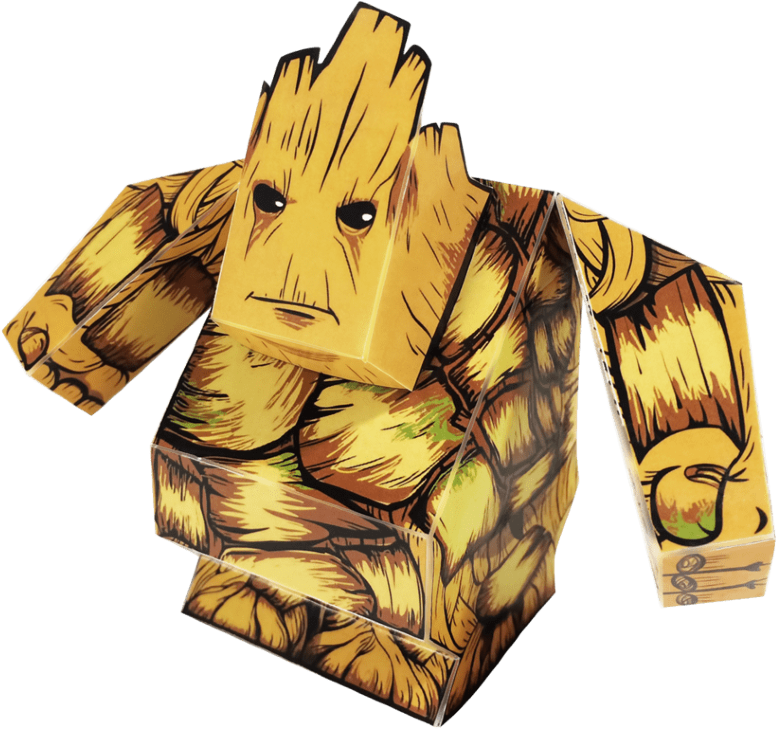 Download Groot, Rocket Raccoon And Baby Groot Set Of Diy Paper - Rocket ...