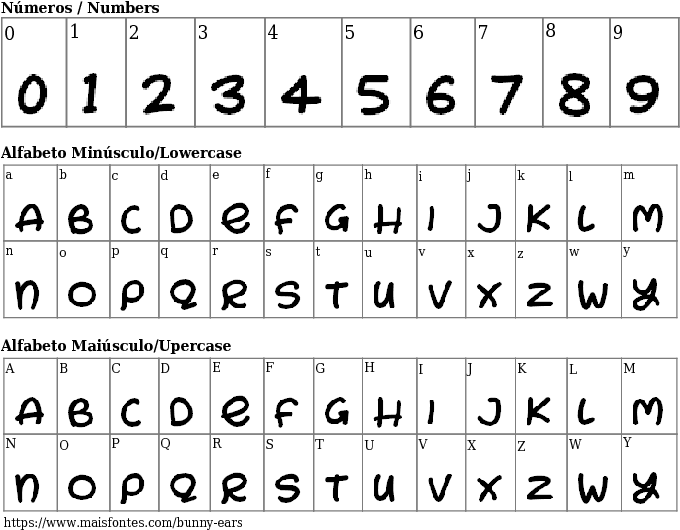 Download Font Details Bunny Ears - Fonte All Star - Full Size PNG Image ...