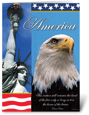 Download Symbols Of Freedom Patriotic Card Greeting Card - Patriotic ...