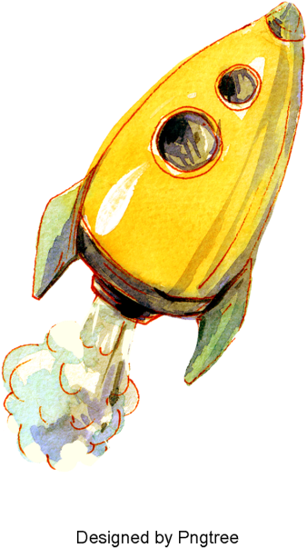 Download Cartoon Hand-painted Water Rockets, Rockets, Hand Painted ...