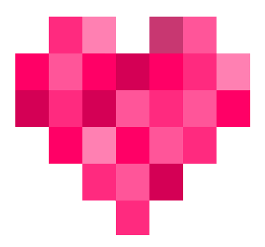 Download Transparent Pixel Heart Sticker - Graph Paper Drawing Heart ...