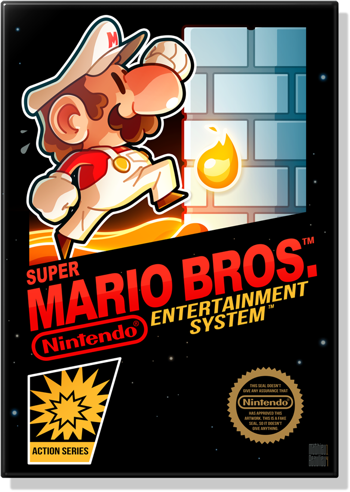Download Super Mario Bros - Super Mario Bros 1 Poster - Full Size PNG ...