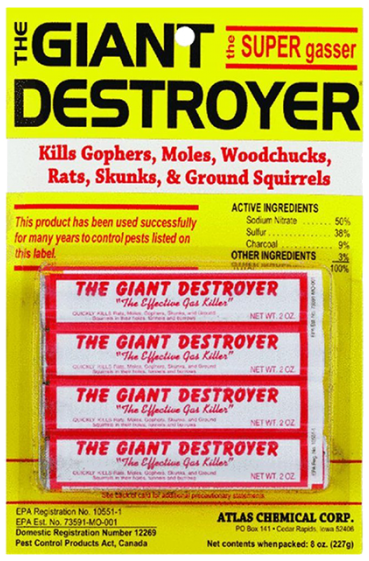 Download Giant Destroyer Gopher And Mole Smoke Bomb - Giant Destroyer ...