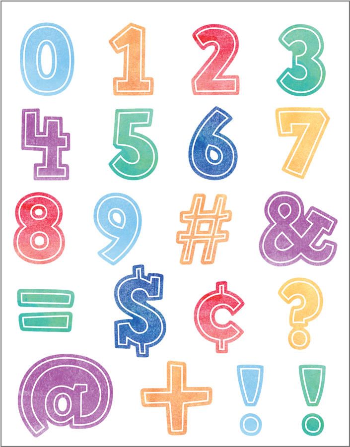 Download Transparent Watercolor Alphabet Stickers Alternate Image C ...