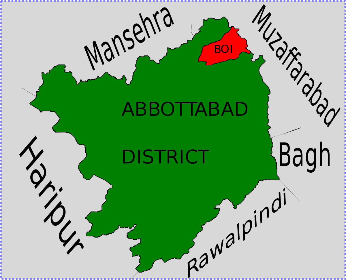 Download Boi, Khyber Pakhtunkhwa - Abbottabad Map - Full Size PNG Image ...