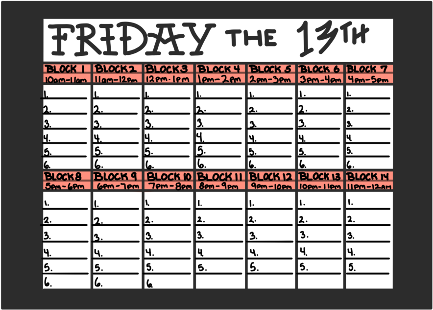 Download Example Time Block Sign Up Sheet - Full Size PNG Image - PNGkit