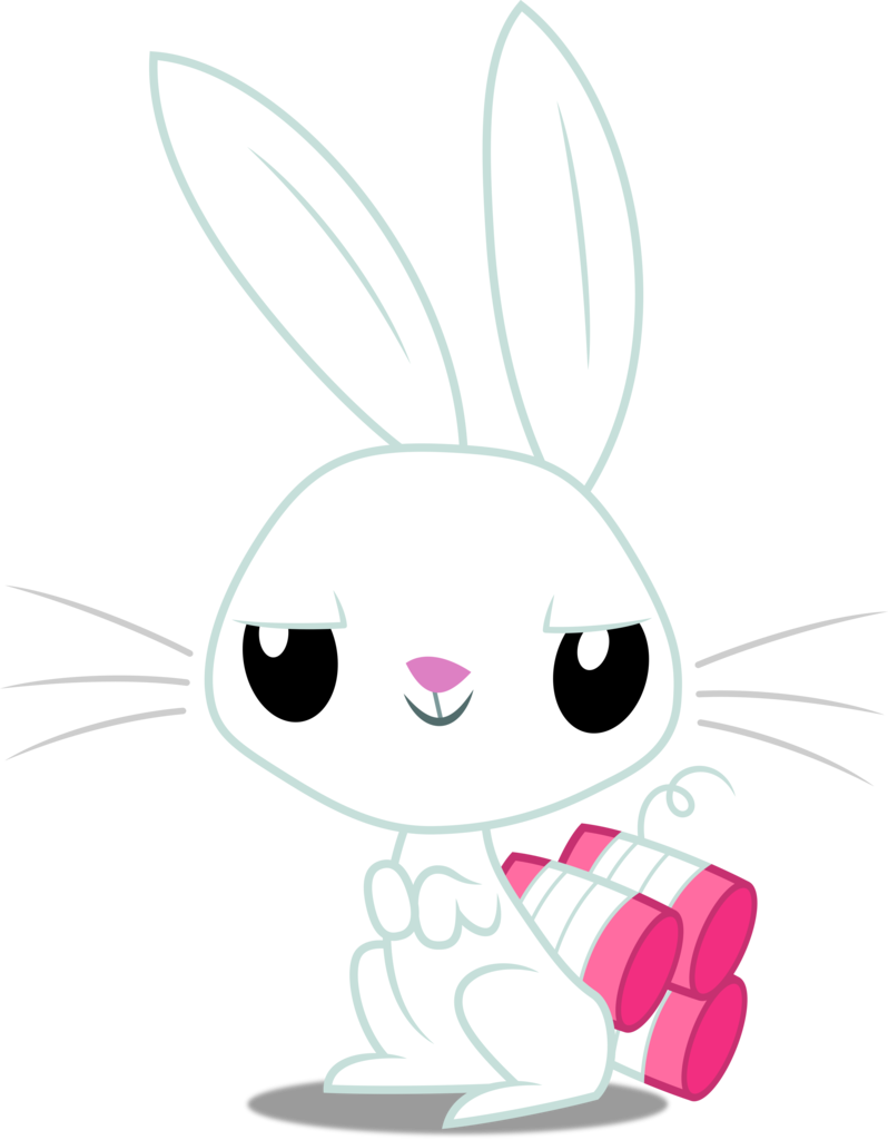 Download Rabbit Vector Background - Derpy Bunny Transparent Background ...