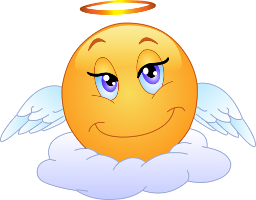 Download Angel Emoticon - Full Size PNG Image - PNGkit