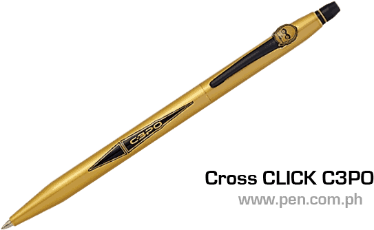 Download Cross Click C3po Pen - Cross Click Ballpoint - Full Size PNG ...