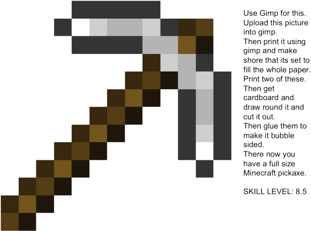 Download Drawn Axe Minecraft Iron - Minecraft Iron Pickaxe Printable ...