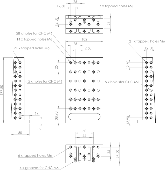 Download Customer Drawing Large Angle Bracket - Angle Bracket - Full ...