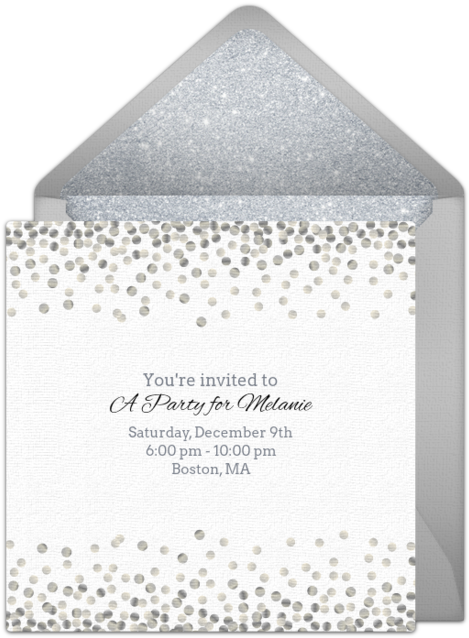 Download Customizable, Free Silver Sparkle Online Invitations - Happy ...
