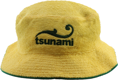 Download Tsunami Toweling Bucket Hat Yellow - Hat - Full Size PNG Image ...