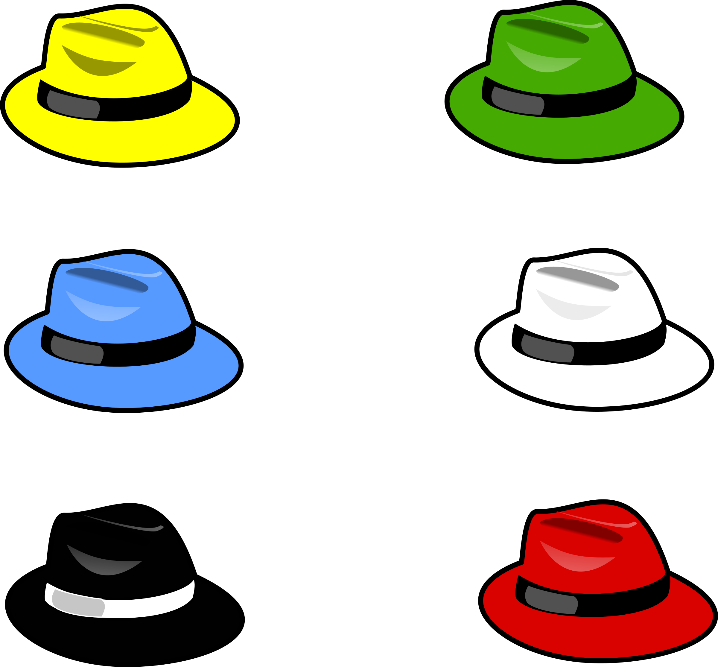 Download Vector Free Library Church Hat Clipart - 6 Thinking Hats ...