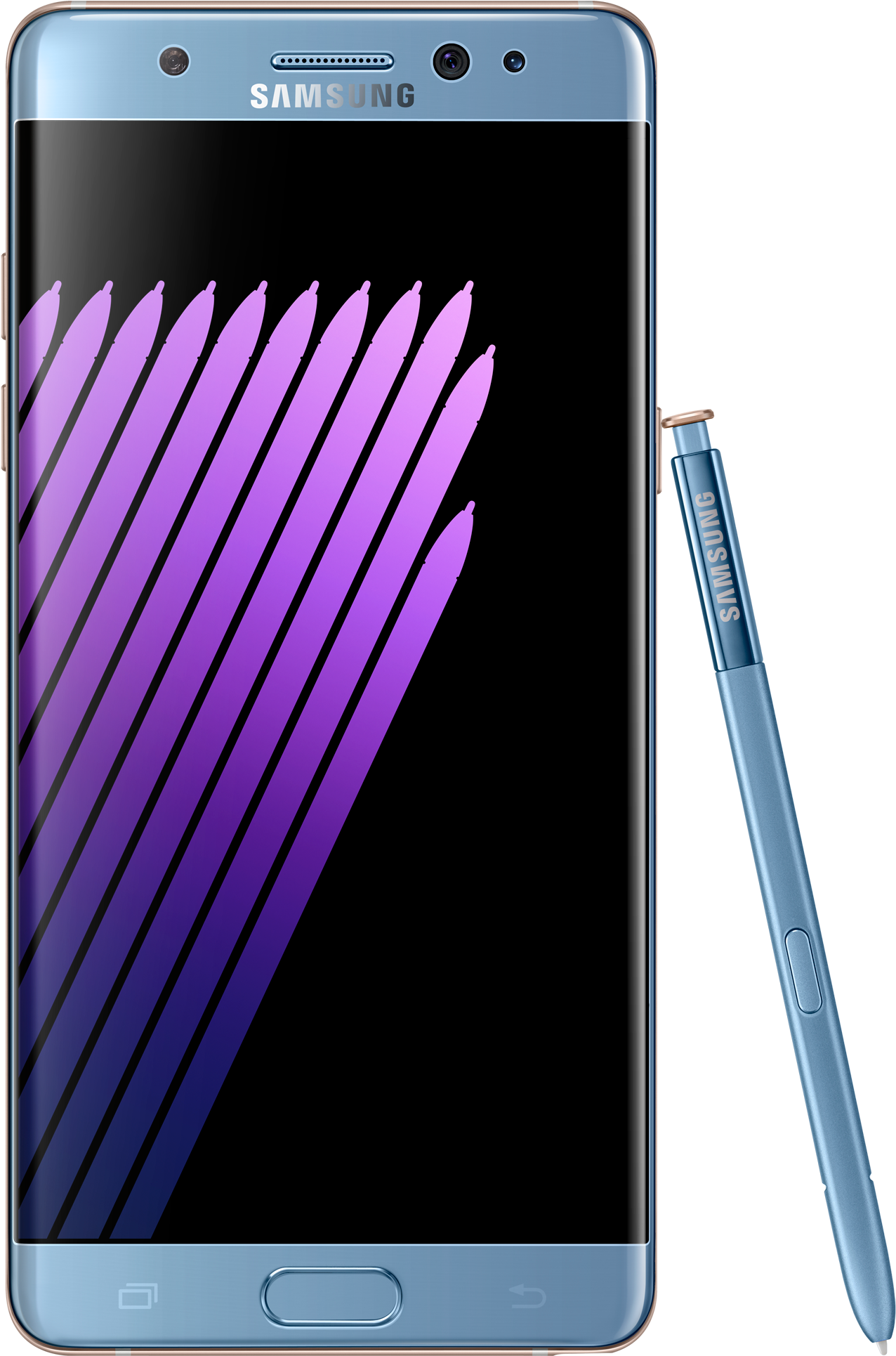 Download 01 Galaxy Note7 Blue - Note 7 Vs Note 3 - Full Size PNG Image ...