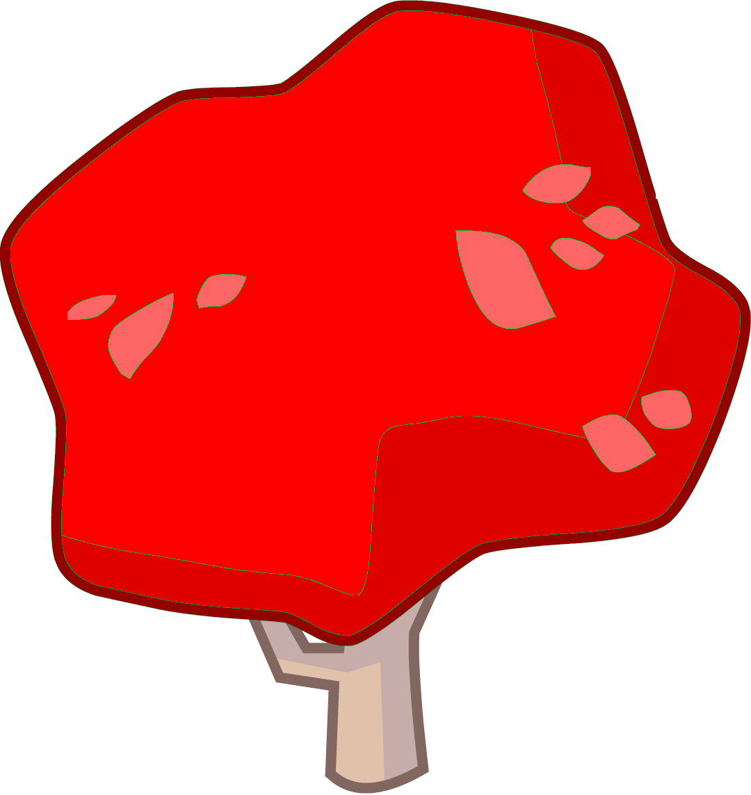 Download Transparent Red Leaf Trees Or Evil Leafs Tree Asset - Tree ...