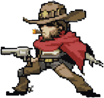 Download Mccree Pixel Spray Png - Overwatch Mccree Pixel Spray - Full ...