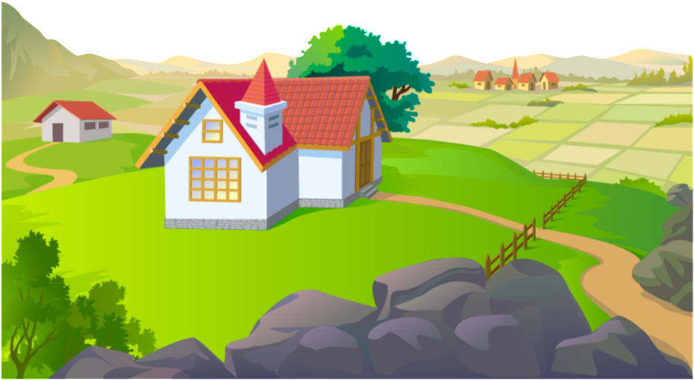 Download Cartoon Field House Pattern - Cartoon Landscapes - Full Size ...