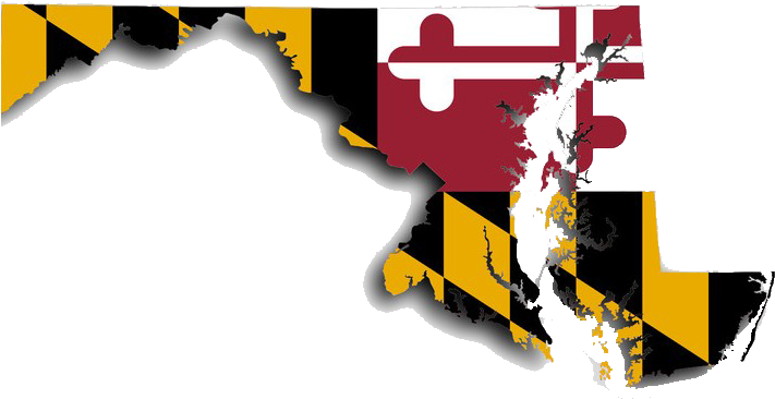 Download Maryland Map, With Maryland Flag Design - Maryland State Flag ...