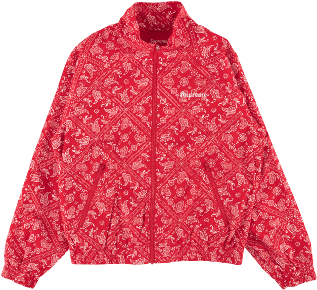 Download Supreme Bandana Track Jacket - Full Size PNG Image - PNGkit