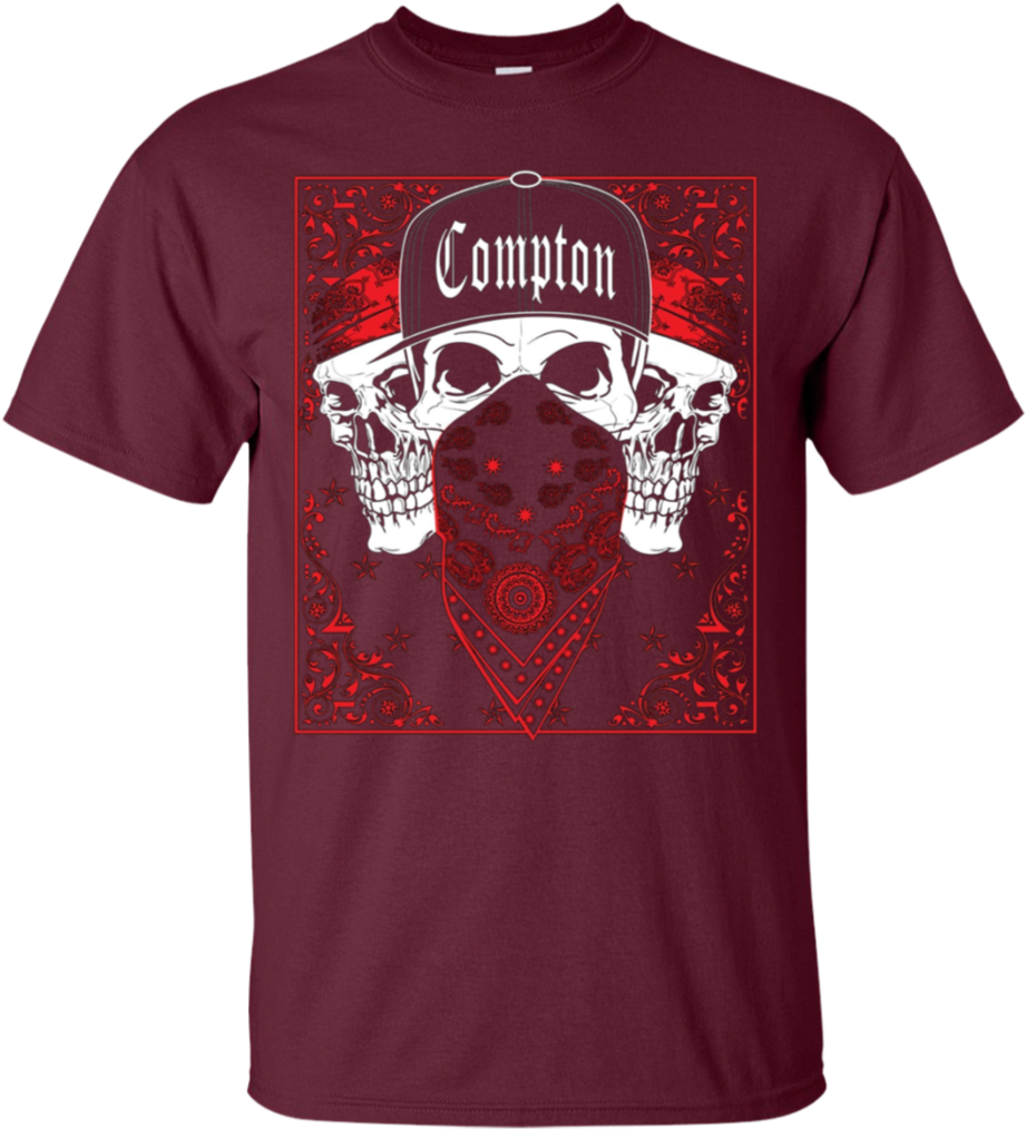 Download Mens Calidesign Compton Red Bandana Skull Gangster - Mens ...