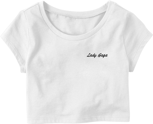 Download White Script Crop Top - White Cropped Top Png - Full Size PNG ...