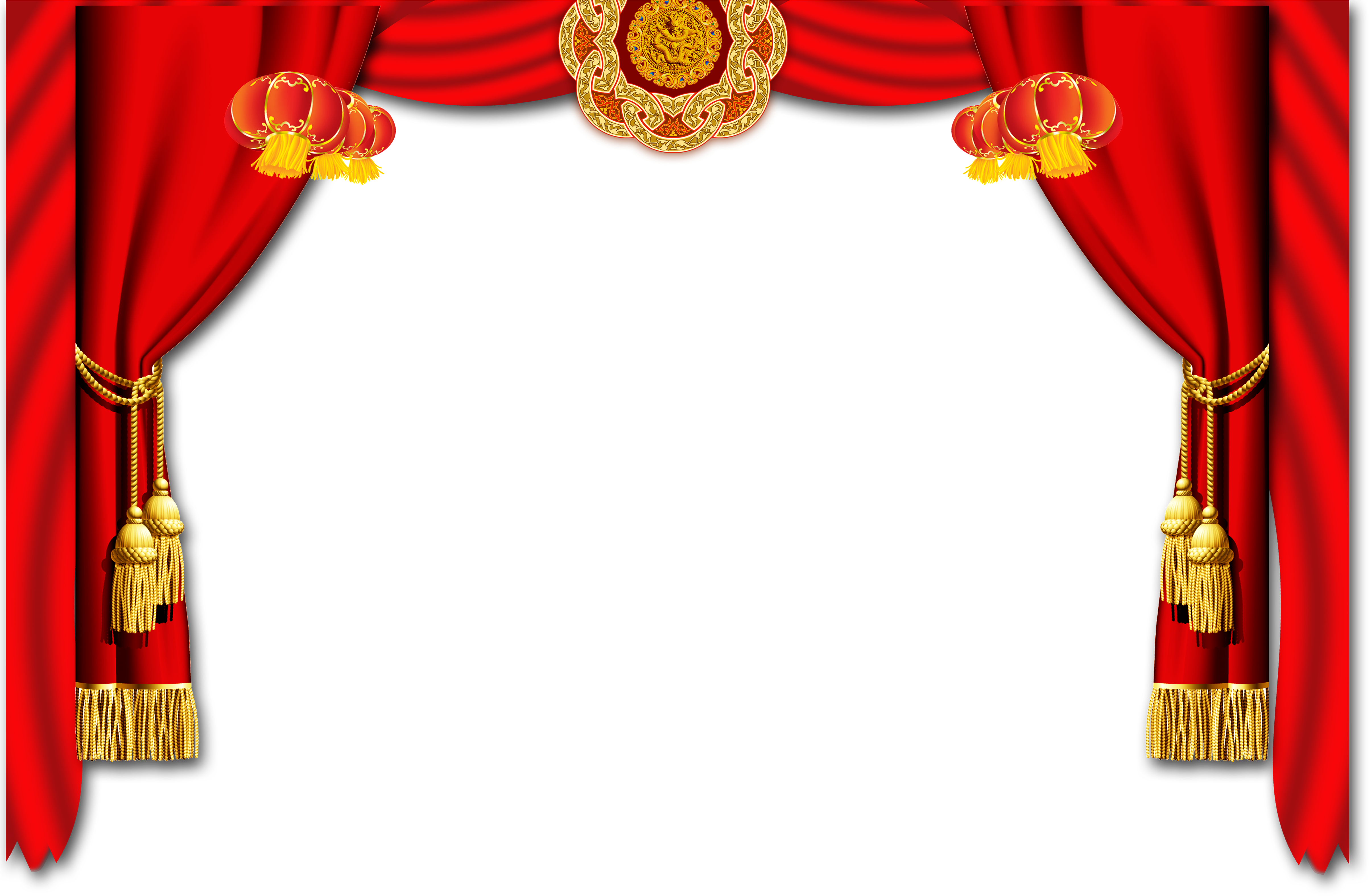 Download Transparent Curtain Clipart Big Red - New Year Border Design ...