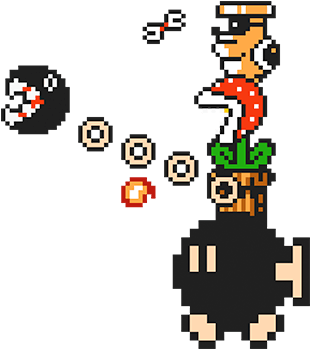 Download Super Mario Make - 8 Bit Bomb Omb - Full Size PNG Image - PNGkit