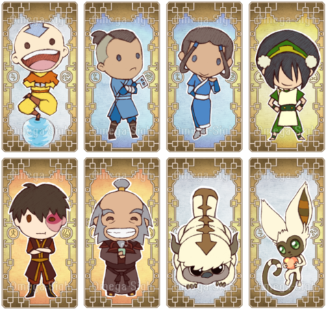 Download Momo, Toph, And Aang Image - Avatar Legend Of Aang Chibi ...