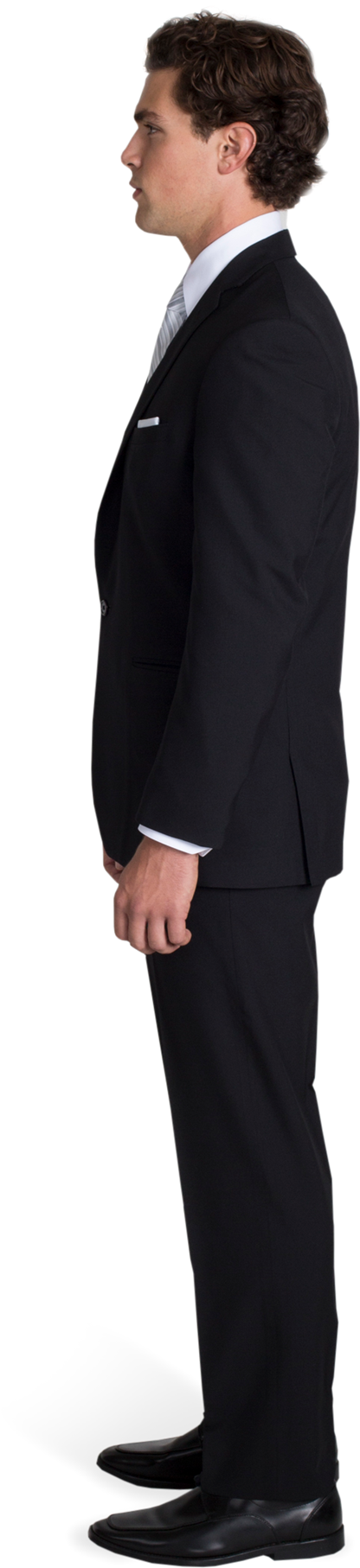 Download Black Man In Suit Png Download - Black Suit Side View - Full ...