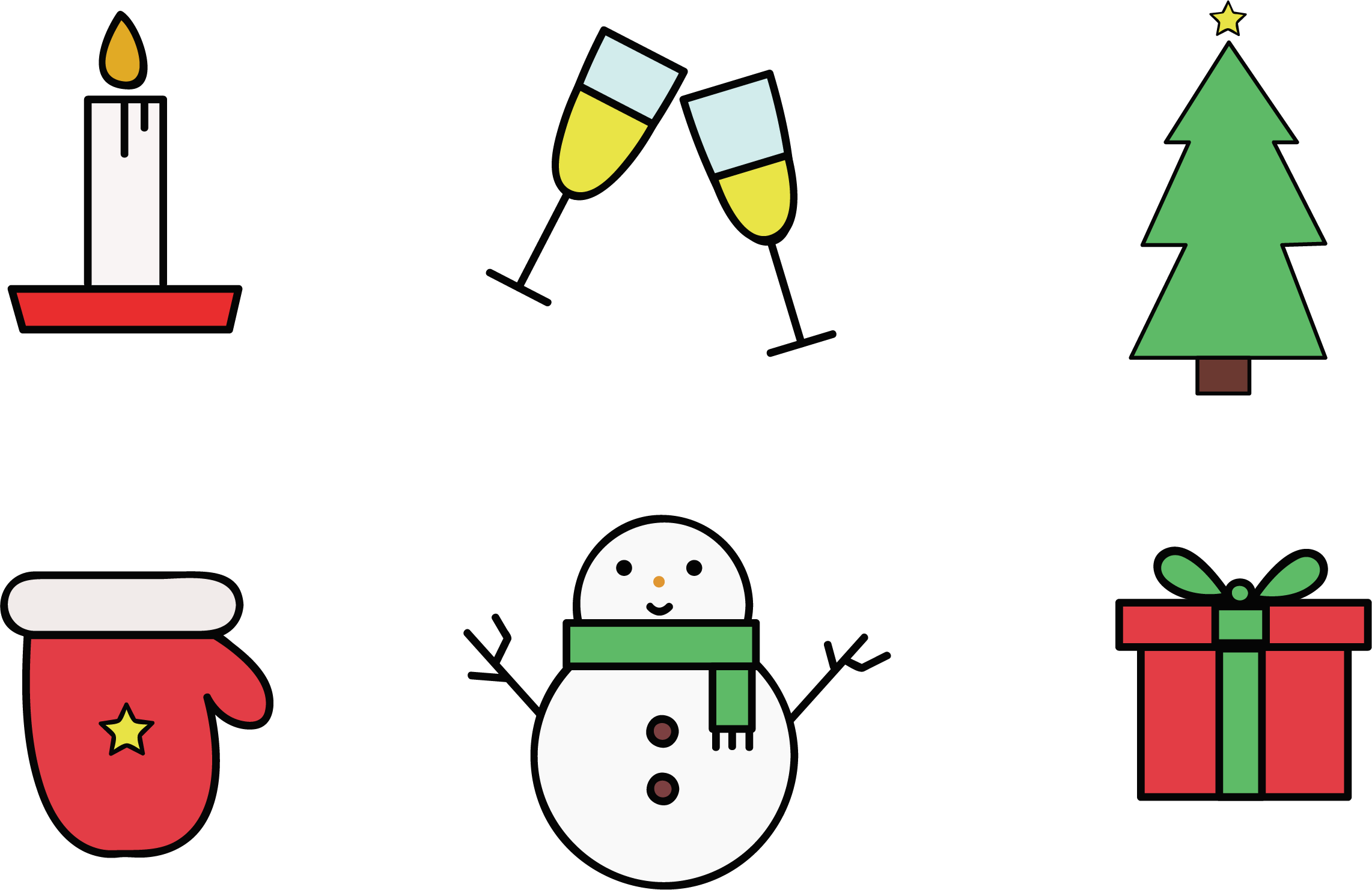 Download Free Christmas Vector Icon Graphics Pack - Christmas Vector ...