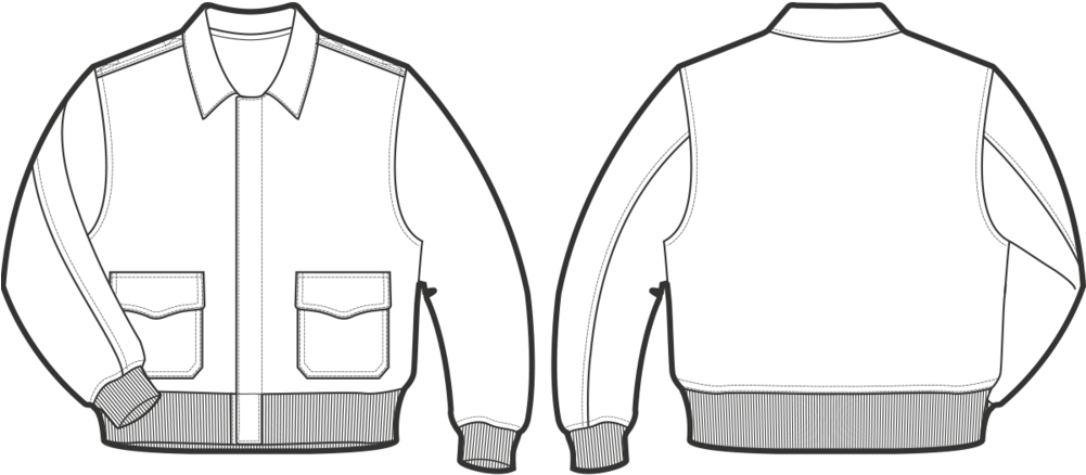 Download Collection Of Free Coat Drawing Tech Download - Flight Jacket ...