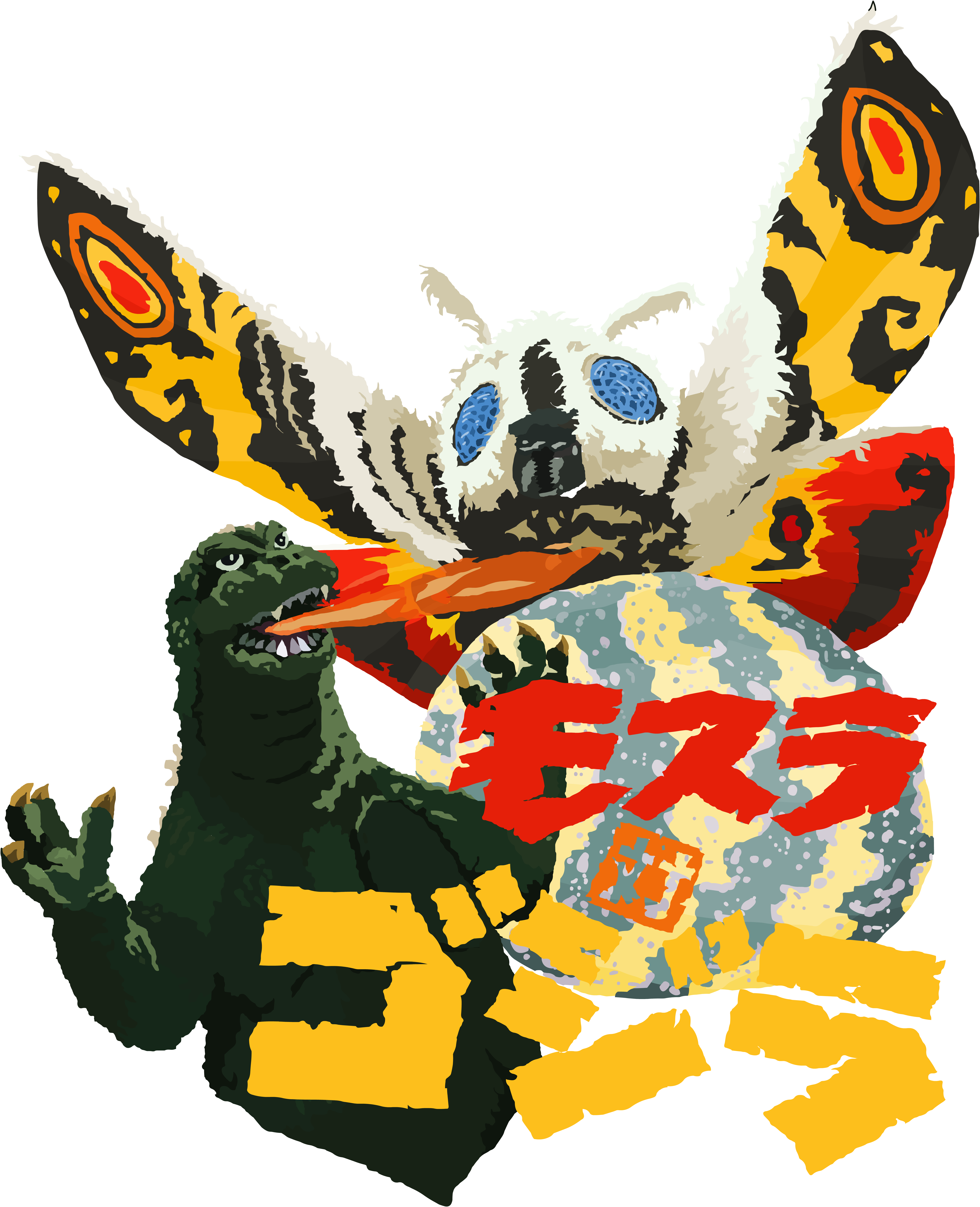Download Exclusive Mothra Vs Godzilla Tees & Apparel 2018's - Mothra ...
