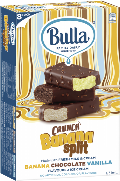 Download Bulla Crunch Banana Split 8 Pack - Bulla Crunch Ice Cream ...