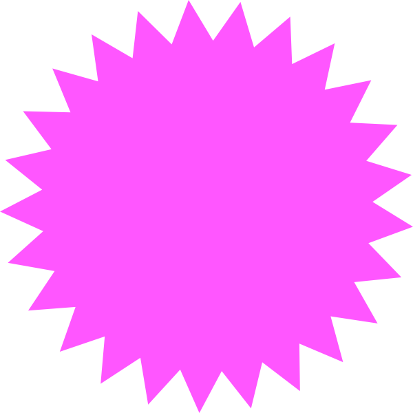 Download Pink Sun Star Clip Art At Clker - Blank Seal Stamp Png - Full ...
