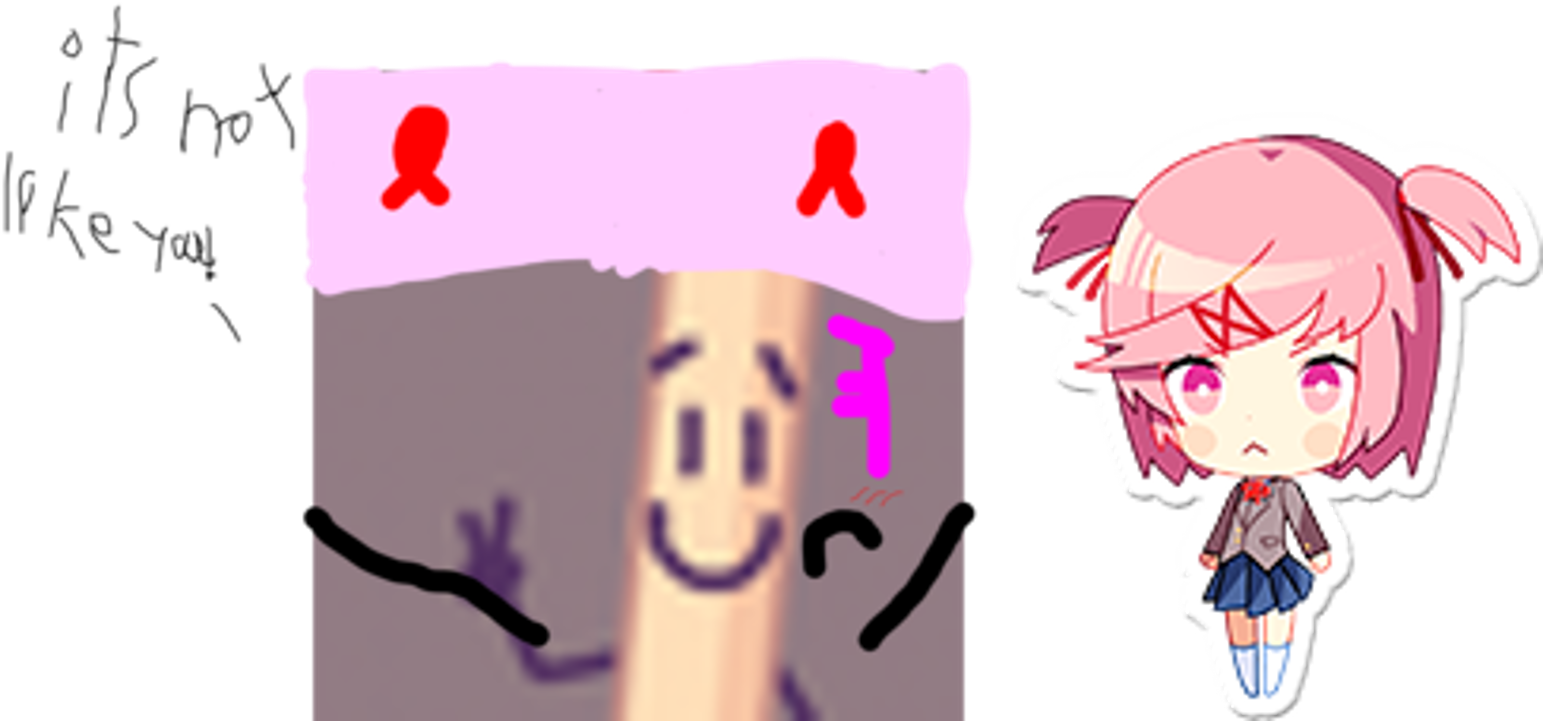 Download Transparent Bfdimatchfan08 As Natsuki With The Sticker - Doki ...