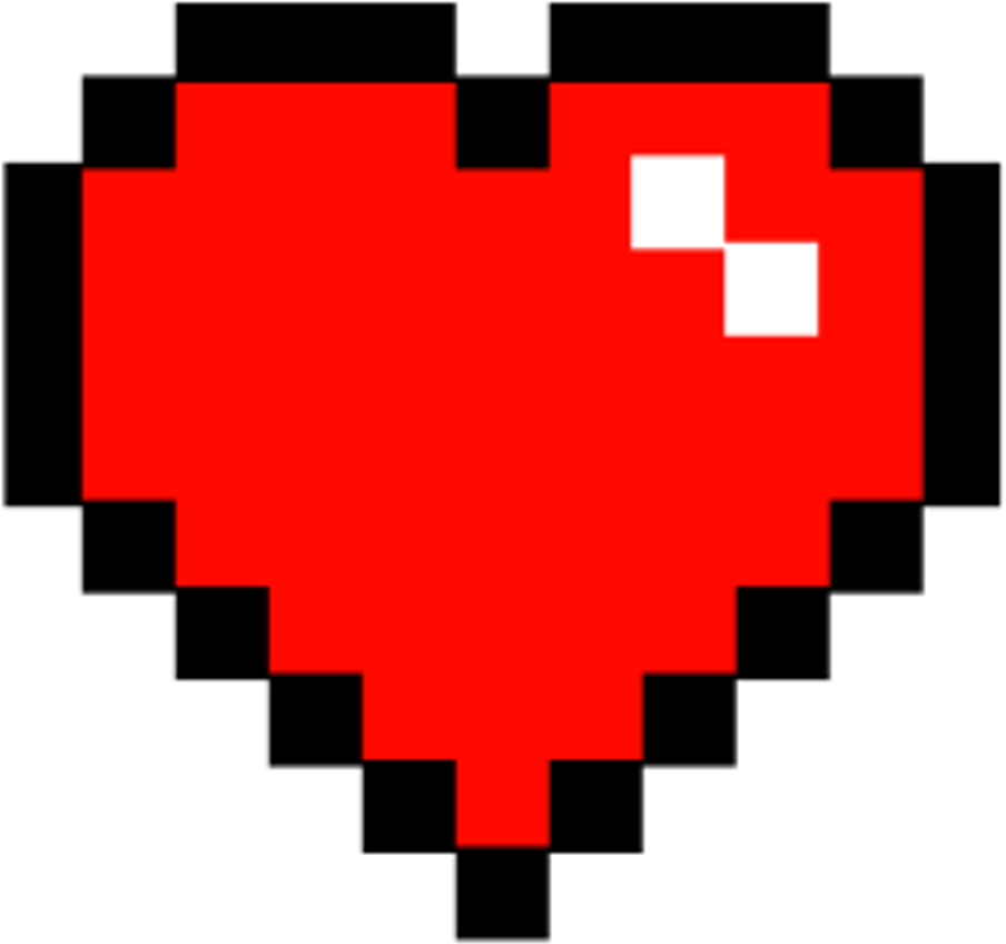 Download Minecraft Heart Png - 8 Bits Heart - Full Size PNG Image - PNGkit