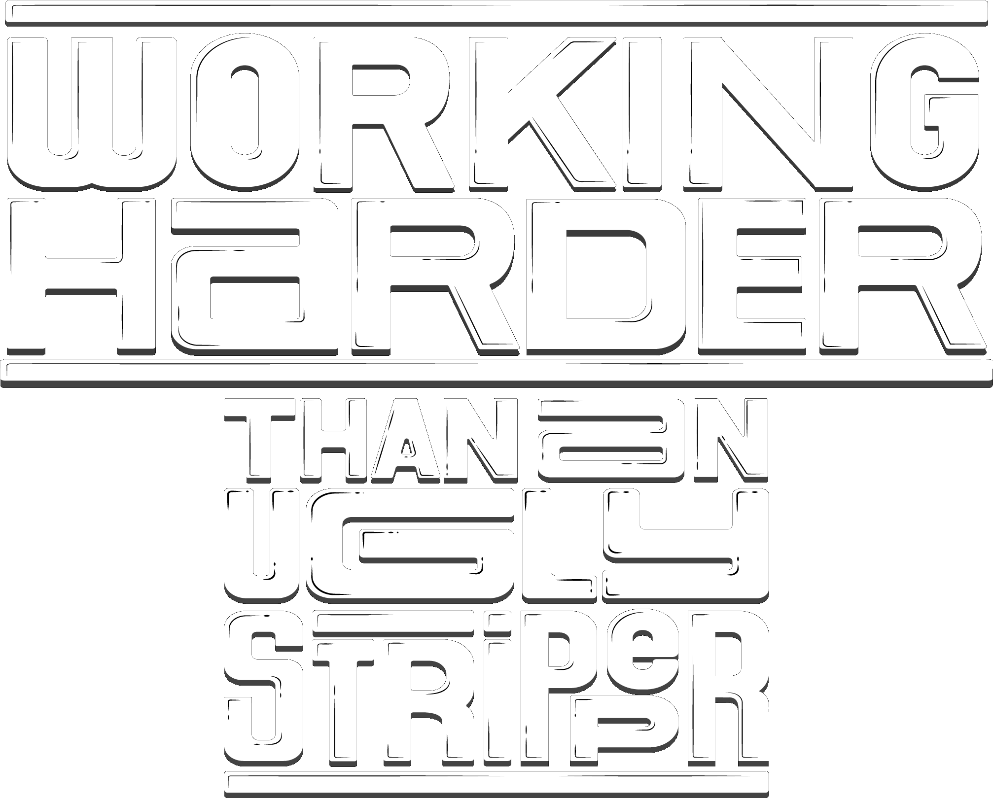 Download White // Hard Work Truck Decal - Calligraphy - Full Size PNG ...
