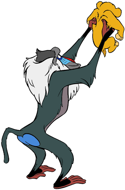 Download Bananas Rafiki Rafiki Holding Up Baby Simba - Full Size PNG ...