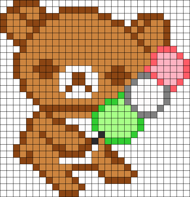 Download Rilakkuma Holding A Dango Perler Bead Pattern / Bead - Central ...