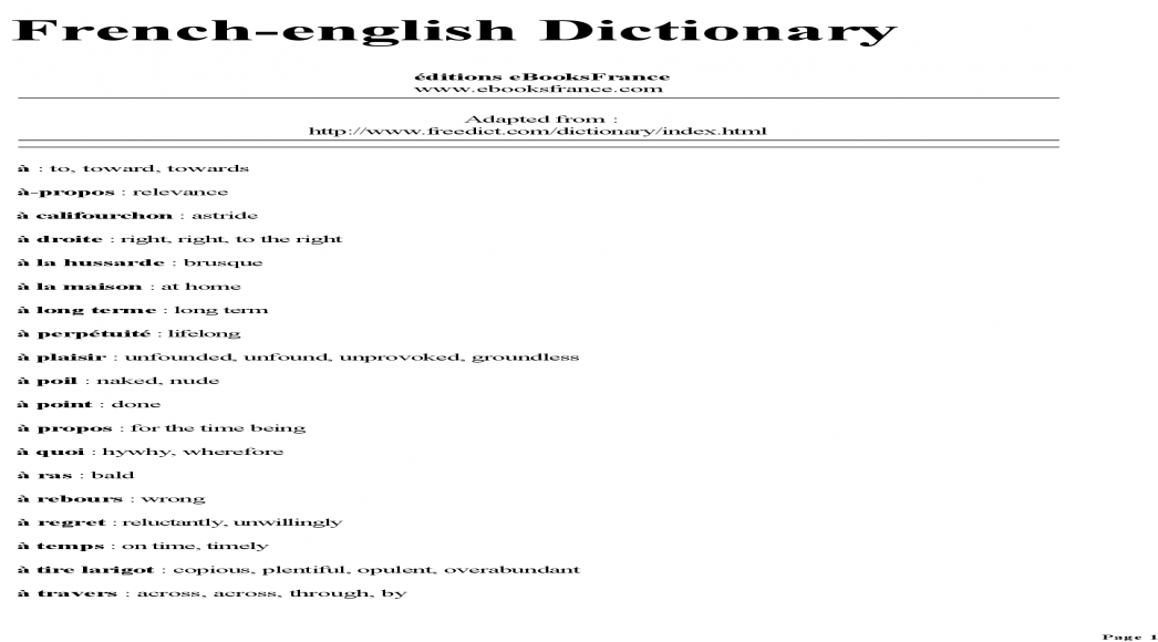 Download [unknown] French English Dictionnaire - Dictionary - Full Size ...