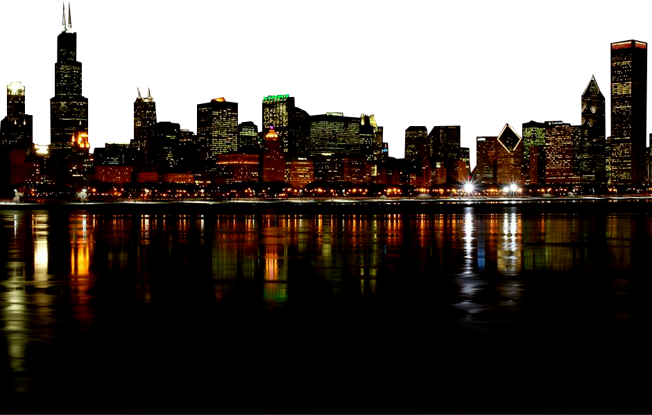 Download Share This Image - Chicago At Night - Full Size PNG Image - PNGkit
